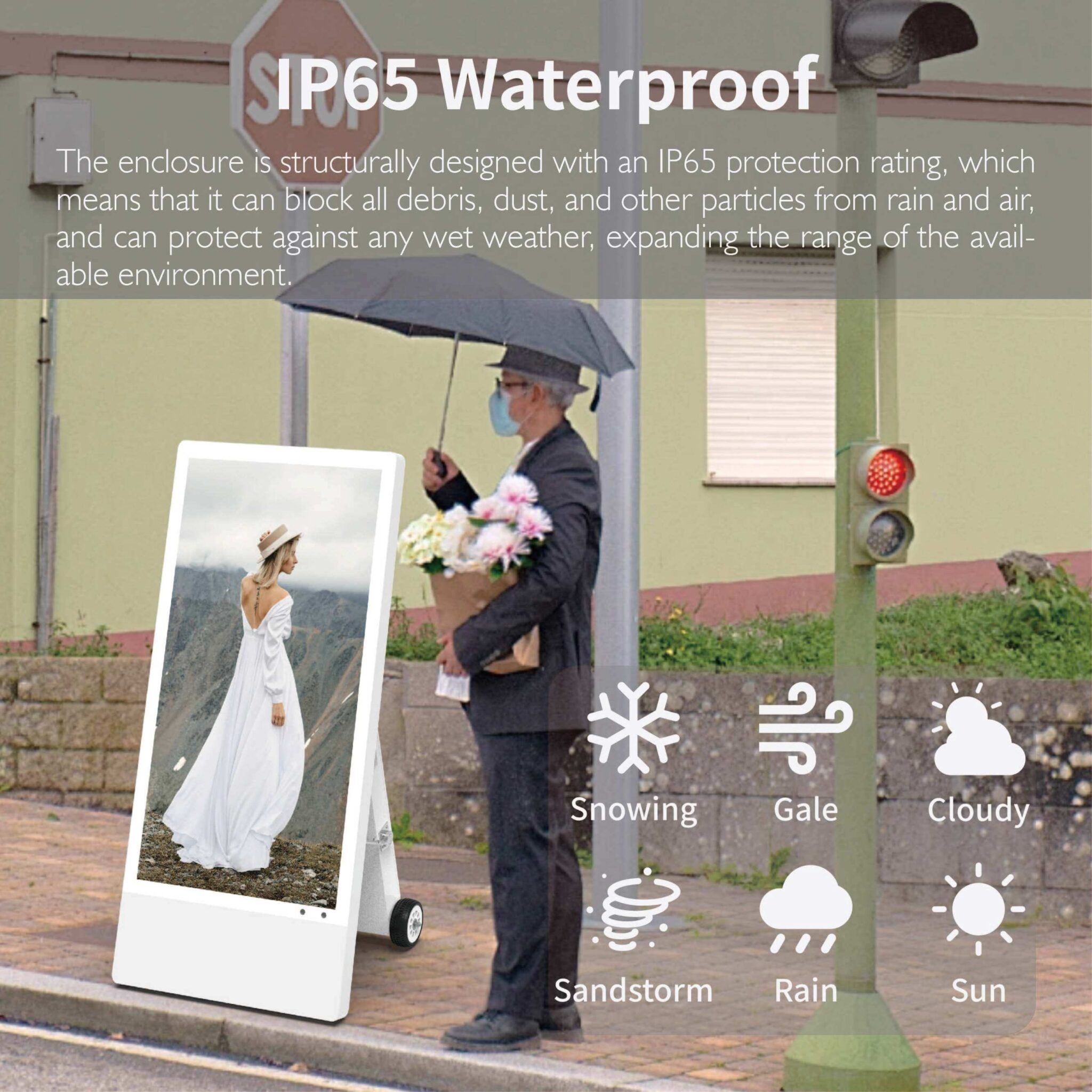 43 Inch Portable Battery Powered Digital Signage - Funvision